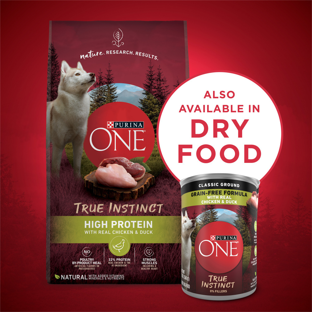 Purina ONE SmartBlend True Instinct with Grain Free Chicken and Duck ...
